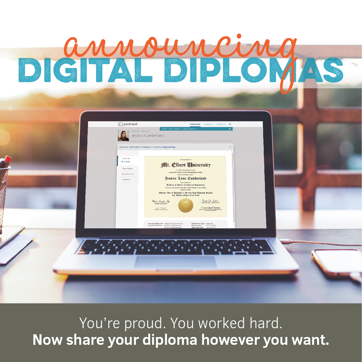 Digital Diplomas & Certificates – University Registrar